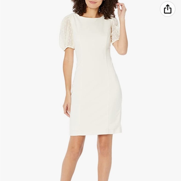 Dkny | Dresses | Dkny Womens Scuba Crepe Clip Box Lurex Chiffon Mixed ...